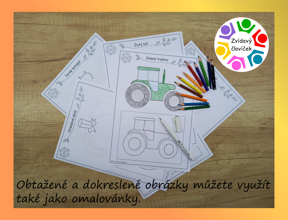 Podzimní obtahovánky a dokreslovánky - Grafomotorika | UčiteléUčitelům.cz